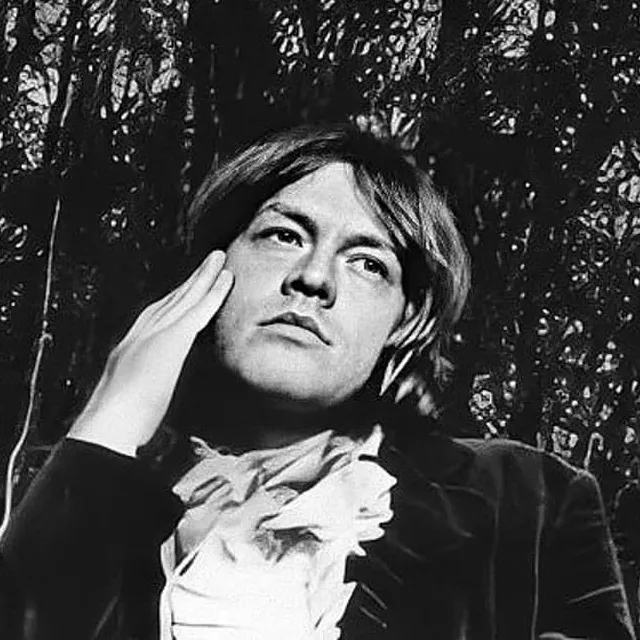 Brian Jones portrait in black and white